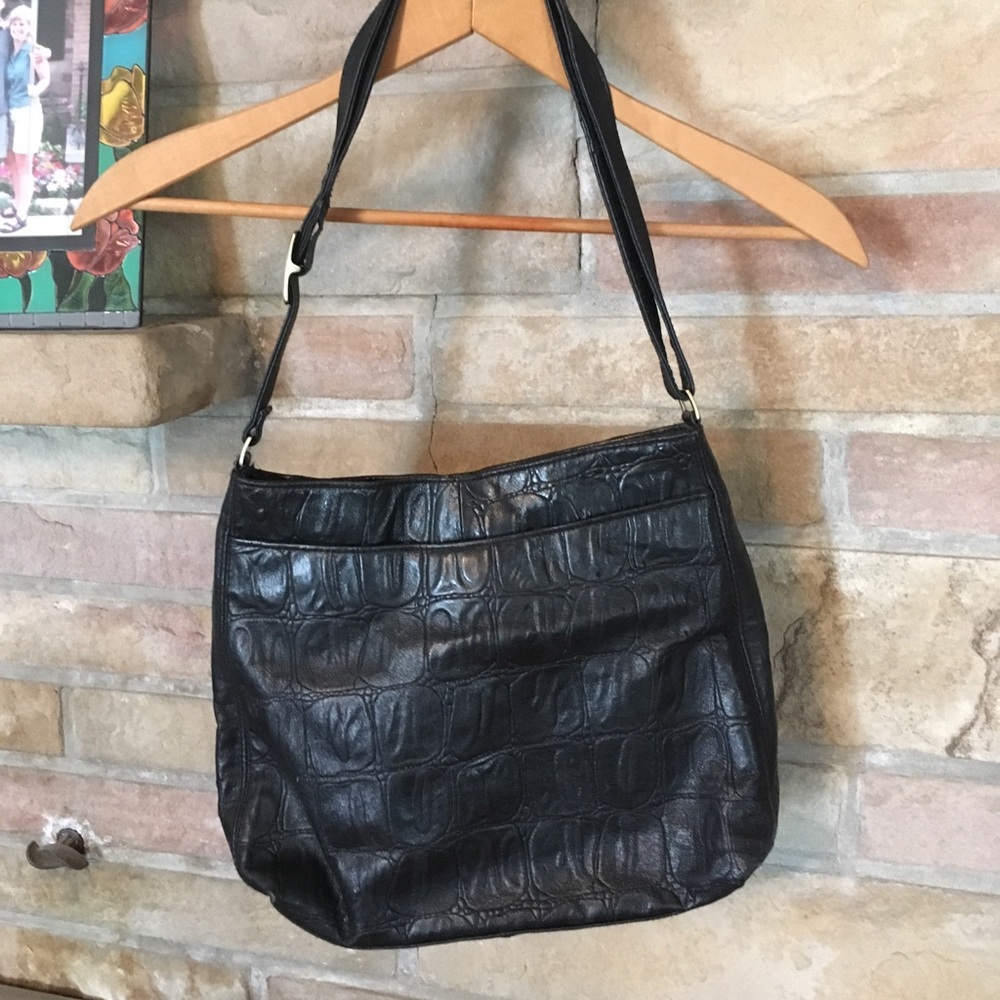 Design Studio Dark Midnight Blue Leather Bag. - Gem